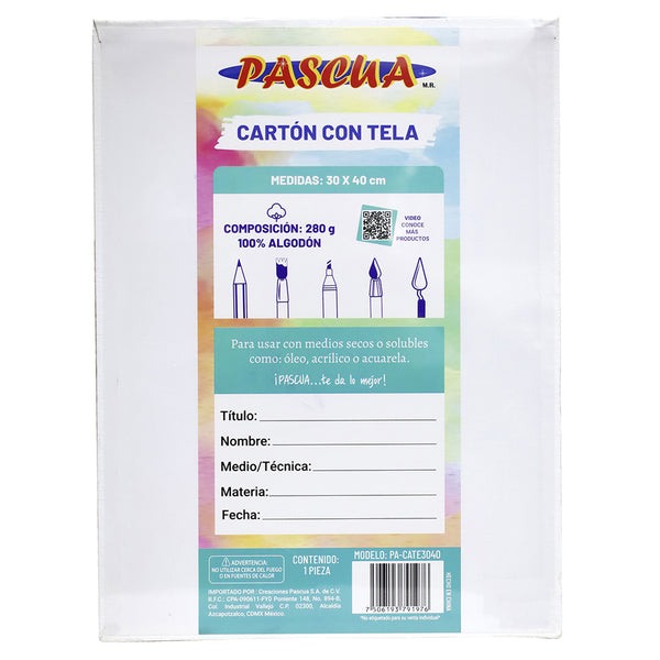 Lienzo Pascua Carton Con Tela 30X40 PA-CATE3040 – Tuksonora