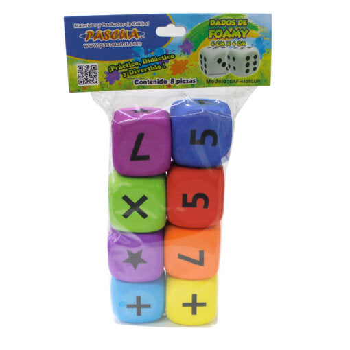 Dado 4X4 CM Pascua Foamy C/8 Surtido – Tuksonora