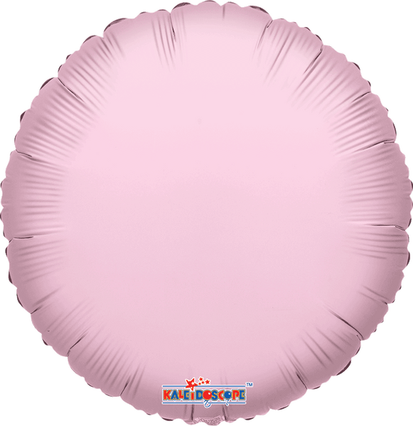Globo Metálico 18C Rosa Pastel Sólido Círculo – Tuksonora